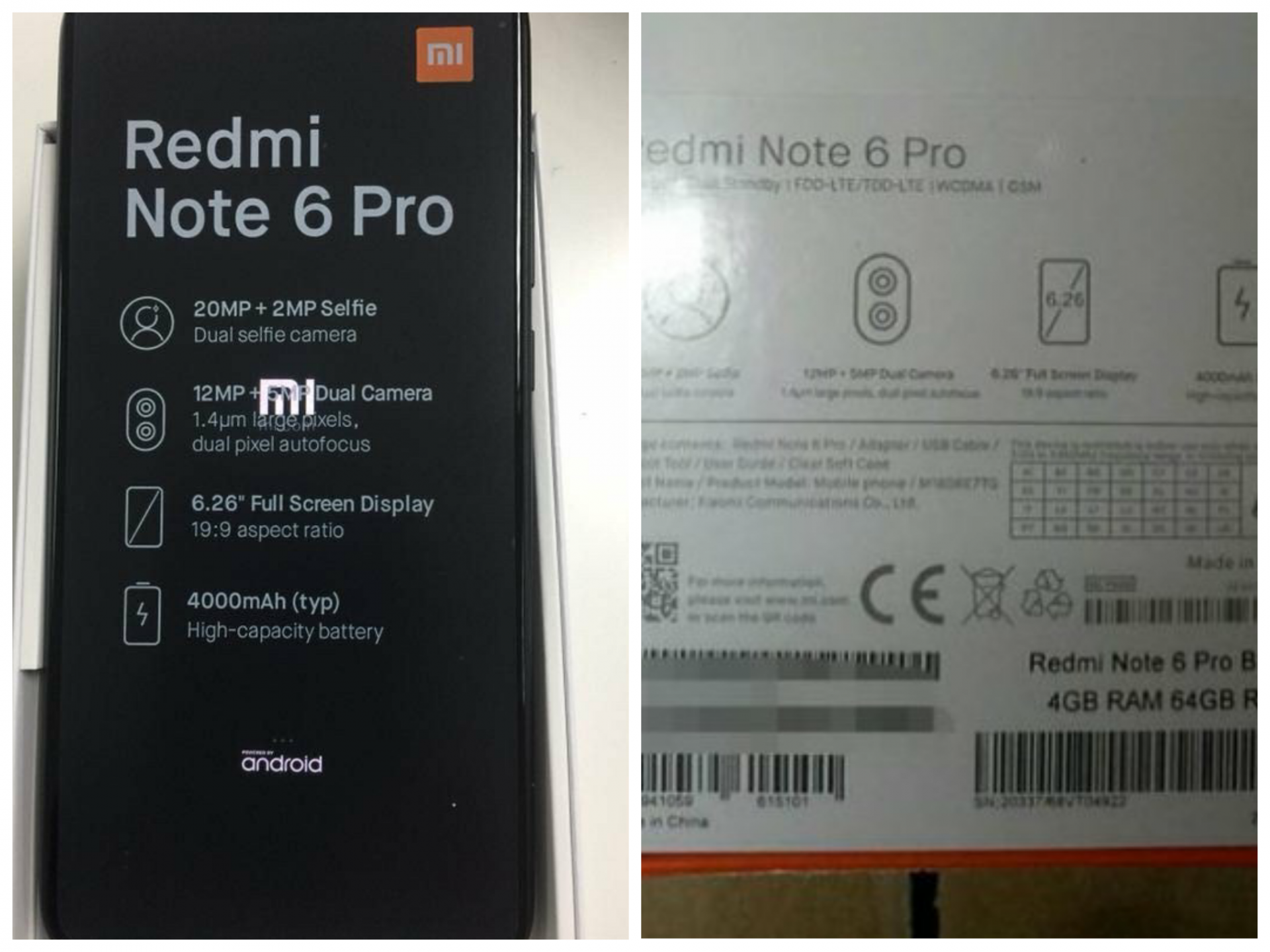 เผย Xiaomi Redmi Note 6Pro มาพร้อมจอ 6.26 นิ้ว กล้องคู่หน้าหลังคาด ...